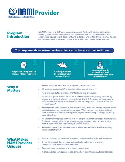 NAMI Provider | National Alliance on Mental Illness (NAMI)